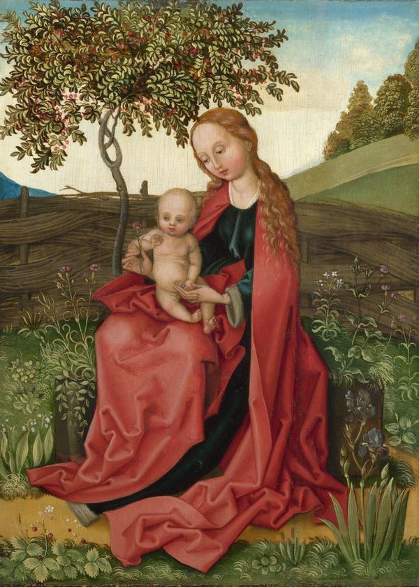 Martin Schongauer Style Of Martin Schongauer The Virgin And Child In A Garden