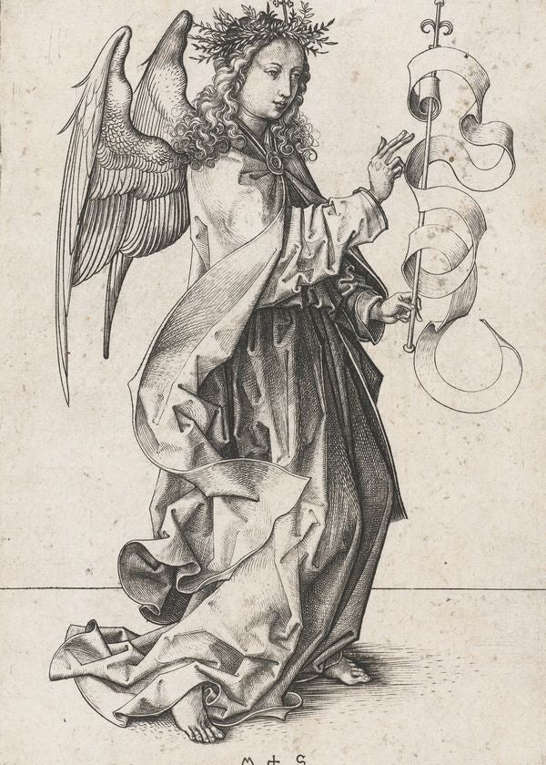 Martin Schongauer The Angel Gabriel painting