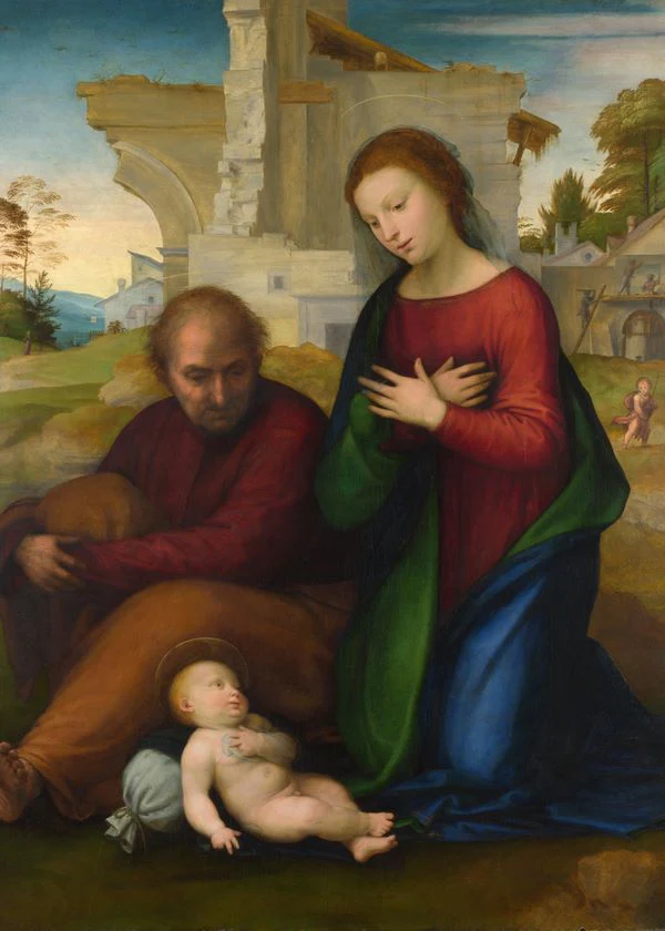 Fra Bartolommeo The Virgin adoring the Child with Saint Joseph