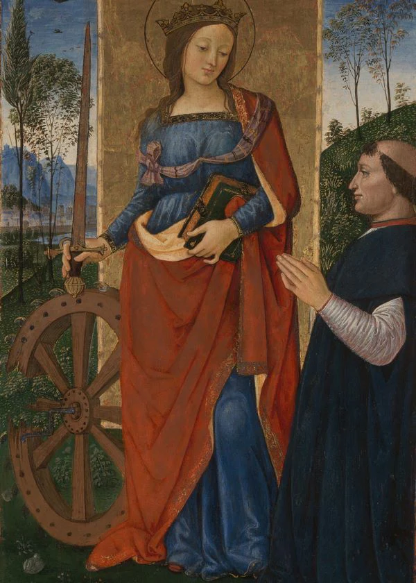 Pintoricchio Saint Catherine of Alexandria with a Donor