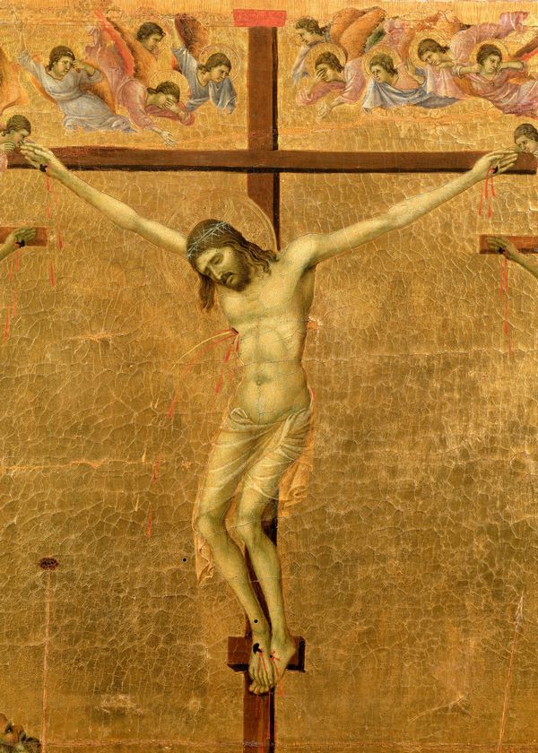 Duccio Di Buoninsegna Crucifixion painting