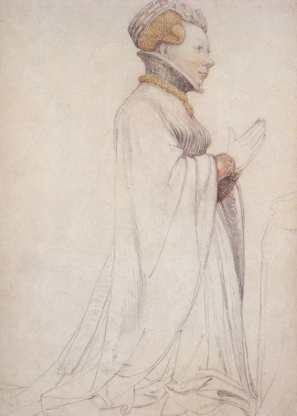 Hans Holbein The Younger Ean De Boulogne Duchess Of Berry Study Of A Sculpture By Jean De Cambrai