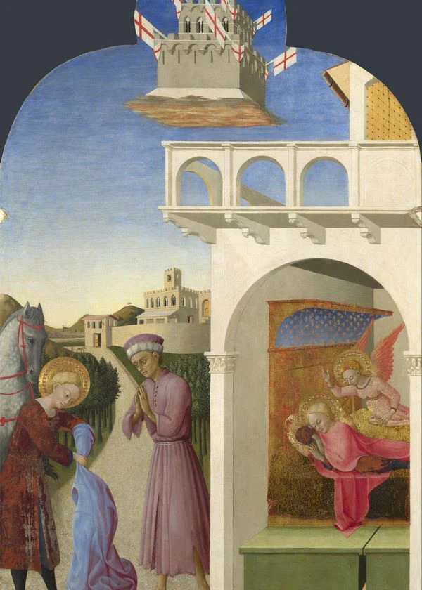 Sassetta Saint Francis and the Poor Knight and Franciss Vision