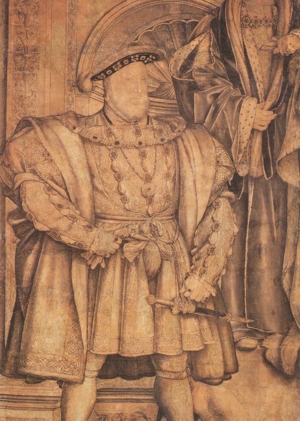 Hans Holbein The Younger Henry Viii And Henry Vii Cartoon For Wall Painting In Whitehall