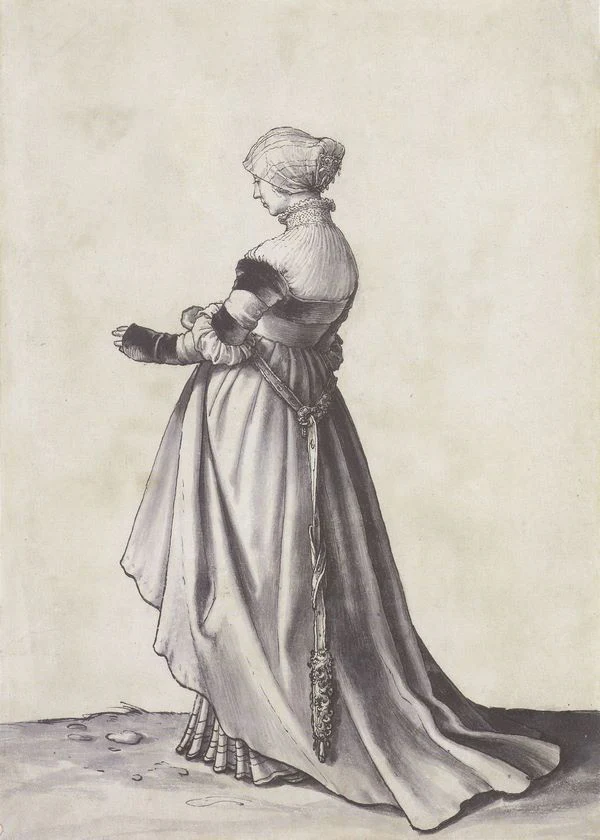 Hans Holbein The Younger Basel Woman Turned To The Left Costume Study