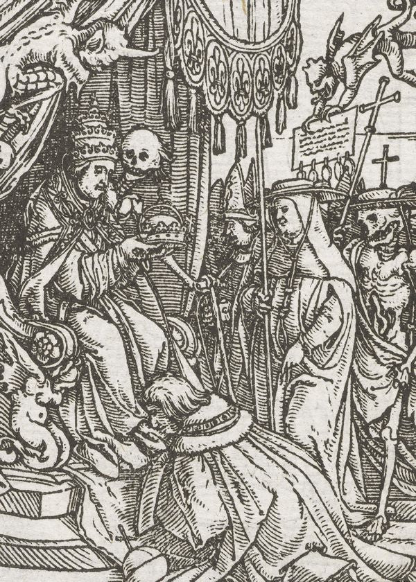 Hans Holbein The Younger Pope And Death