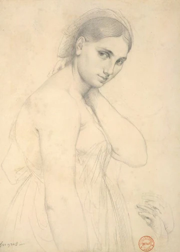 Jean Auguste Dominique Ingres Study For Raphael And Fornarina