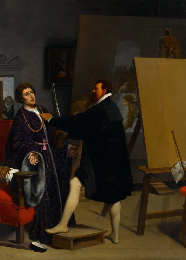 Jean Auguste Dominique Ingres Aretino In The Workshop Of Tintoretto