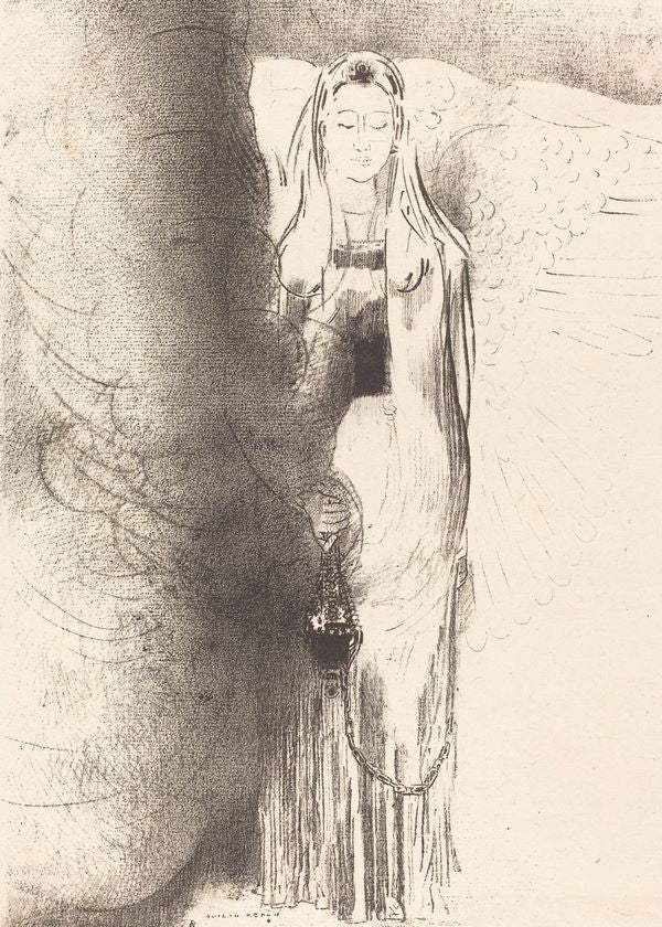 Odilon Redon And the Angel Took the Censer 1899