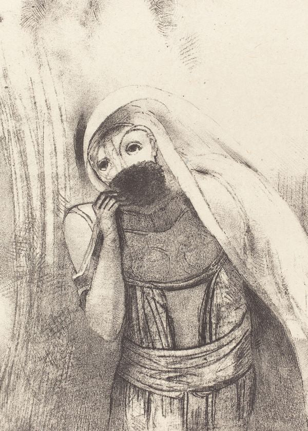 Odilon Redon She Draws from Her Bosom a Sponge Perfectly Black and Covers It with Kisses 1896