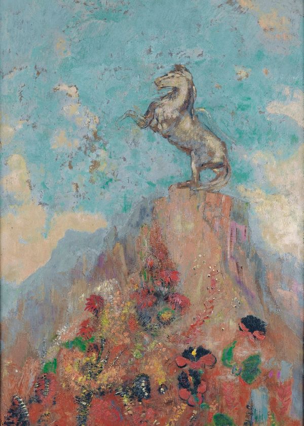 Odilon Redon Pegasus on the Rock`s Top