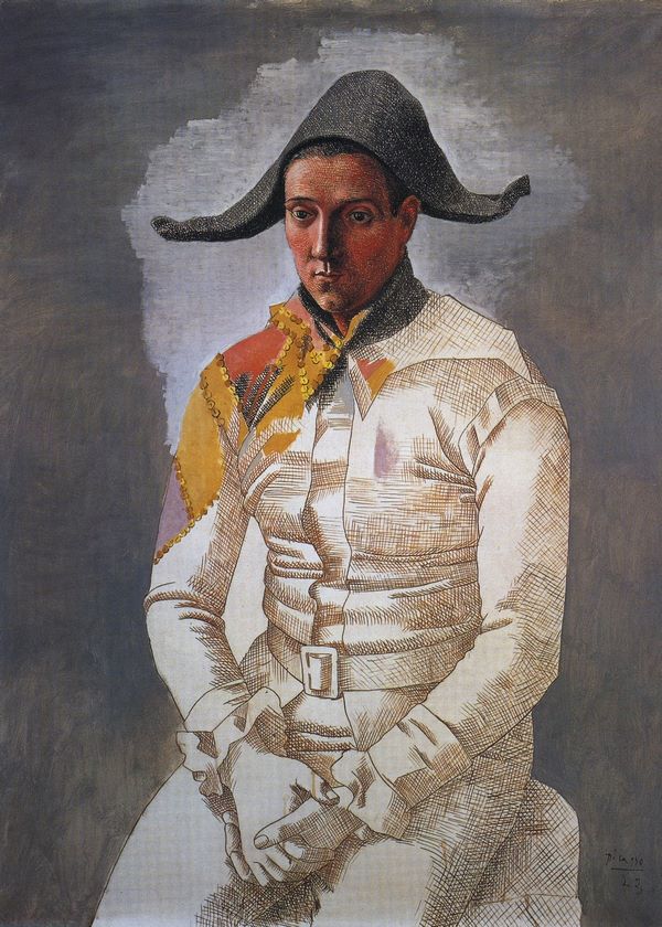 Pablo Picasso 1923 Arlequin assis (Le peintre Jacinto Salvado)