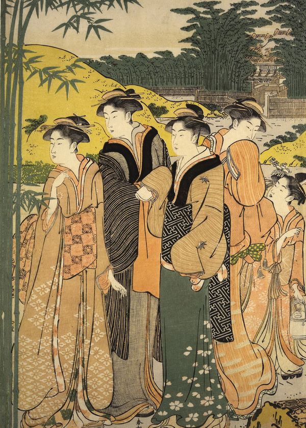 Katsukawa Shuncho Diptych Courtesans
