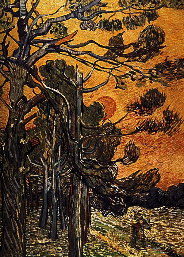 1889 Vincent Van Gogh Pinede Au Soleil Levant