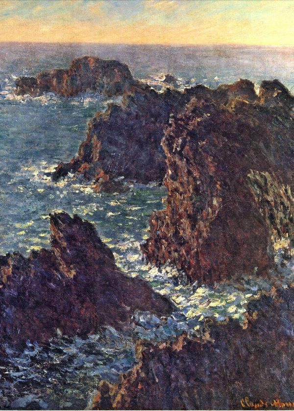 Claude Monet Rocks At Belle Ile 1886