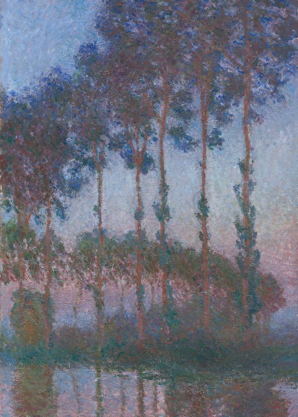 Claude Monet Poplars On The Banks Of The River Epte In The Morning Twilight 1891