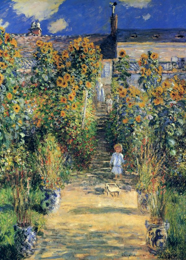 Claude Monet The Artists Garden At Vetheuil 1880