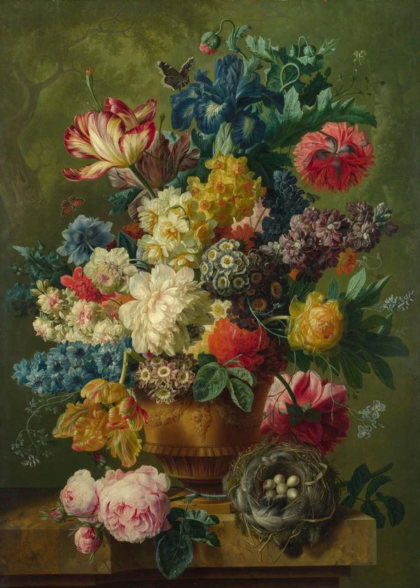 Paulus Theodorus van Brussel Flowers in a Vase painting