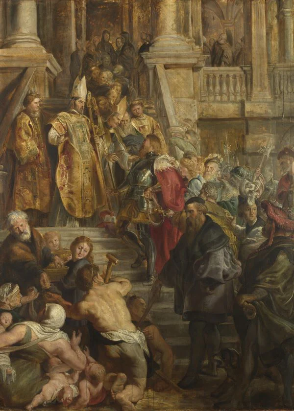 Peter Paul Rubens Saint Bavo is received by Saints Amand and Floribert