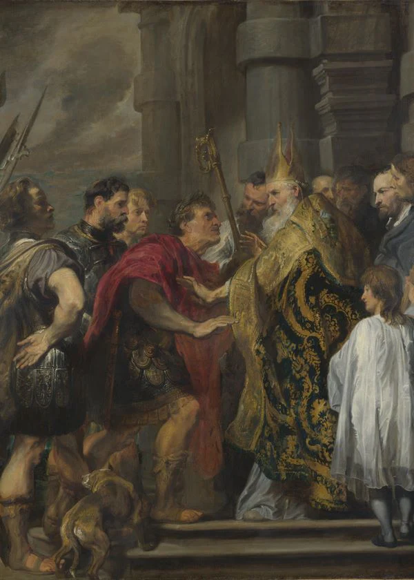 Anthony van Dyck St Ambrose barring Theodosius from Milan Cathedral