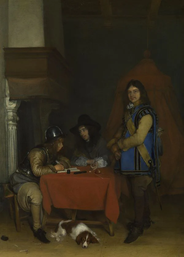 Gerard ter Borch An Officer dictating a Letter