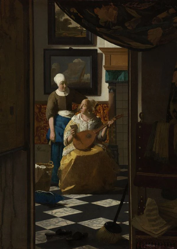 Jan Vermeer Van Delft Love Letter painting