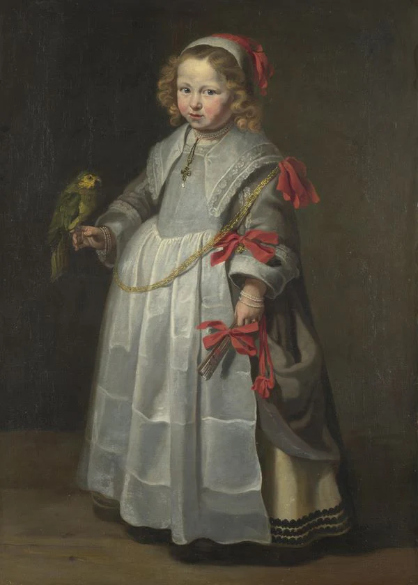 Netherlandish Portrait of a Girl with a Parrot