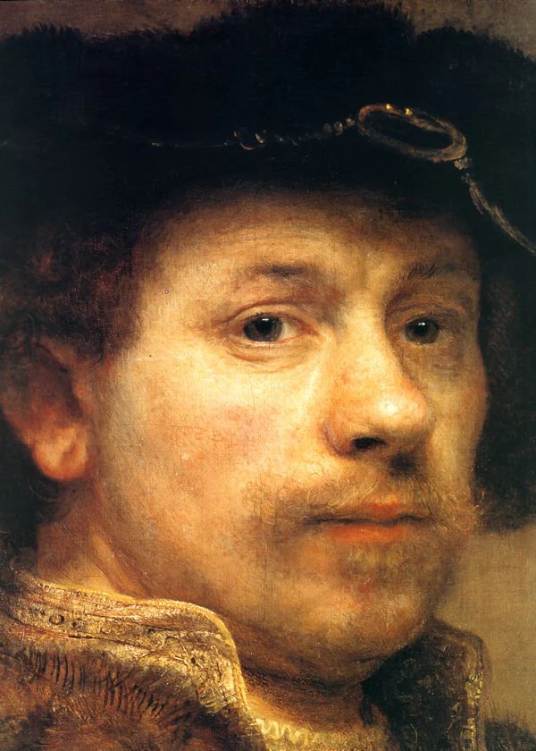 1640 Rembrandt Self portrait with the embroidered shirt dt