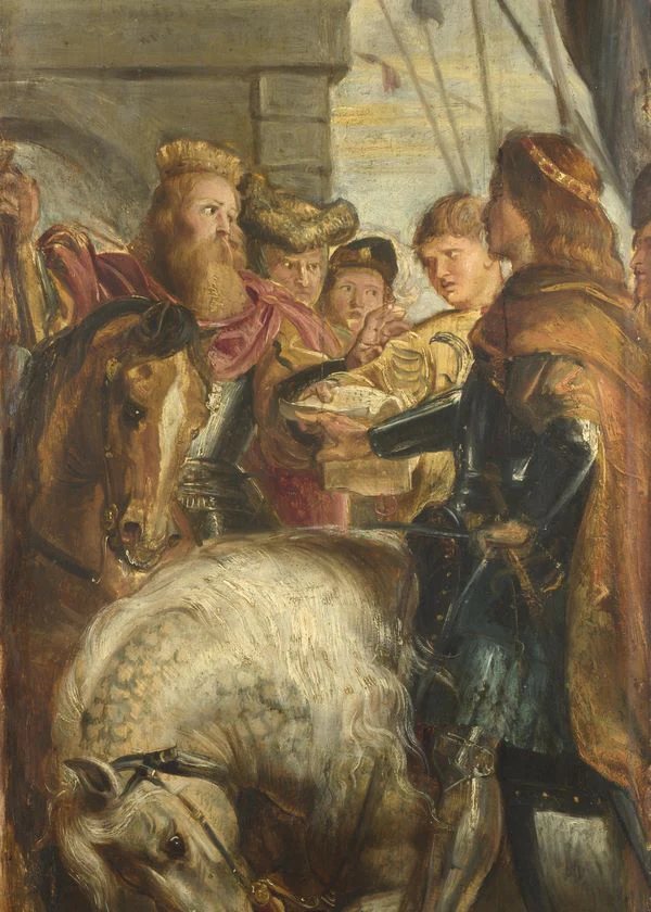 Peter Paul Rubens Kings Clothar and Dagobert dispute with a Herald