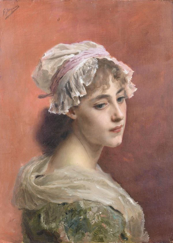 Gustave Jean Jacquet Lost in thought French