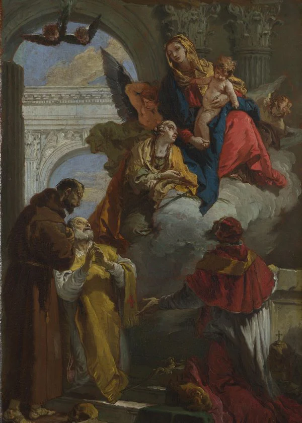 Tiepolo Giovanni Battista The Virgin and Child appearing to a Group of Saints