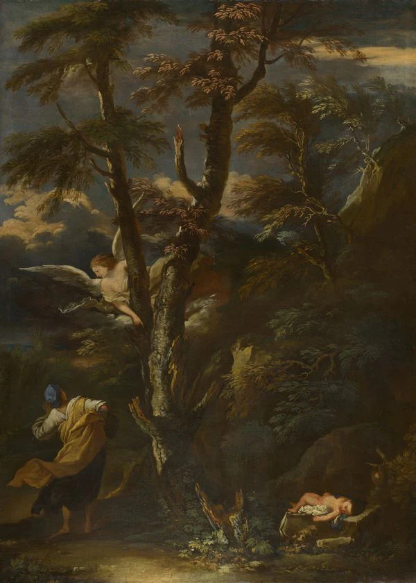 Salvator Rosa An Angel appears to Hagar and Ishmael in the Desert