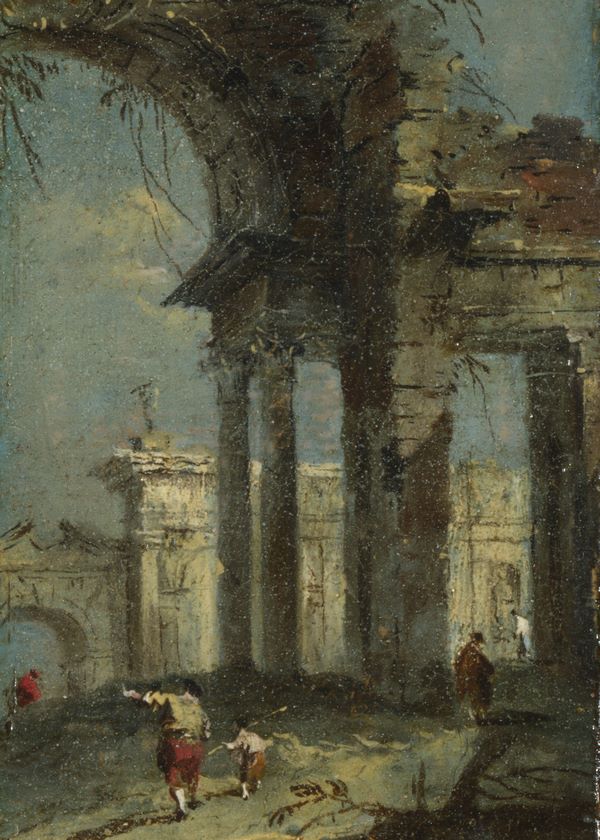 Francesco Guardi Caprice View with Ruins painting