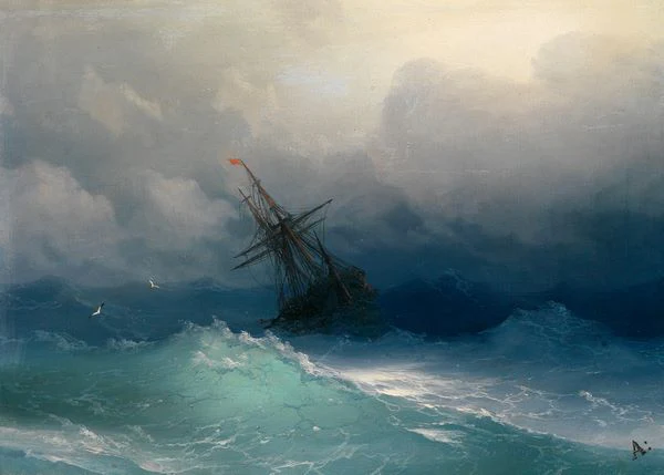 Ivan Aivazovsky, Ship in the stormy sea