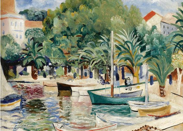 Kisling, Moise, Bateaux au port