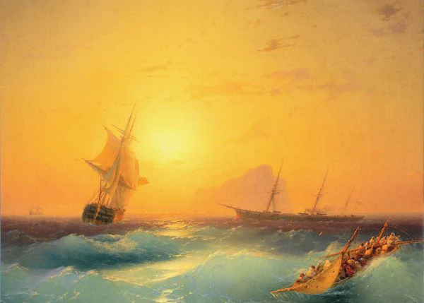 Ivan Aivazovsky, American ships at Gibraltar