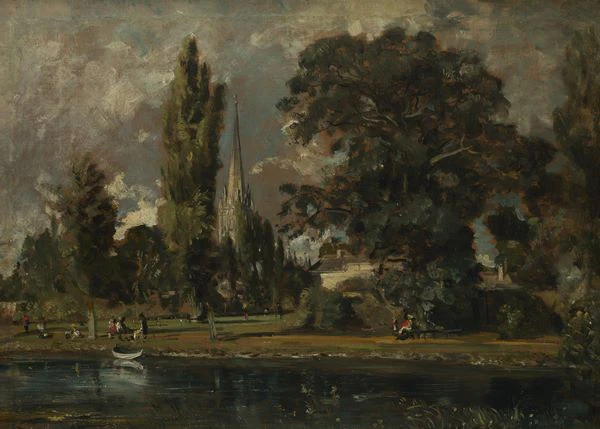 John Constable, Salisbury Cathedral and Leadenhall from the River Avon