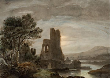 Rigalt Farriols, Lluis, Night landscape with the destroyed monastery