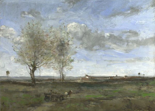 Jean Baptiste Camille Corot, A Wagon in the Plains of Artois