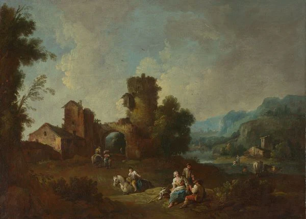 Giuseppe Zais, Landscape with a Ruined Tower