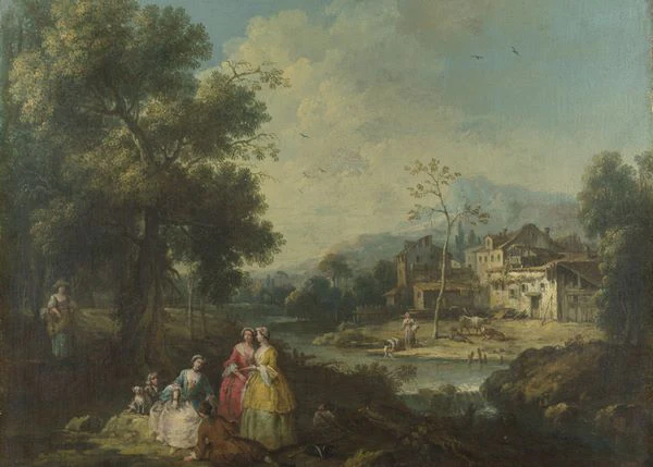 Giuseppe Zais, Landscape with a Group of Figures