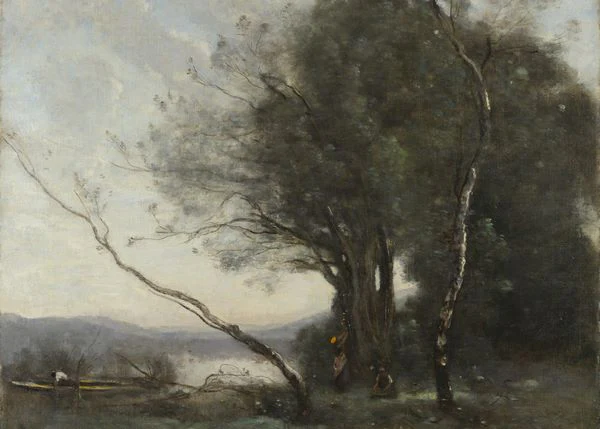 Jean Baptiste Camille Corot, The Leaning Tree Trunk