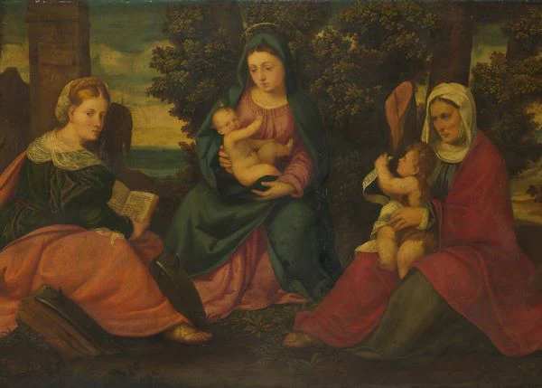 Bonifazio di Pitati, The Madonna and Child with Saints painting