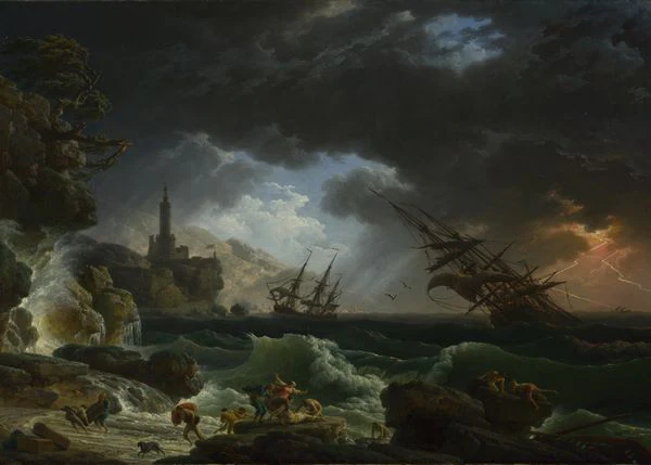 Claude Joseph Vernet, A Shipwreck in Stormy Seas