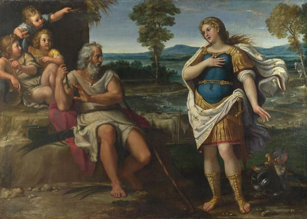 Annibale Carracci, Erminia takes Refuge with the Shepherds