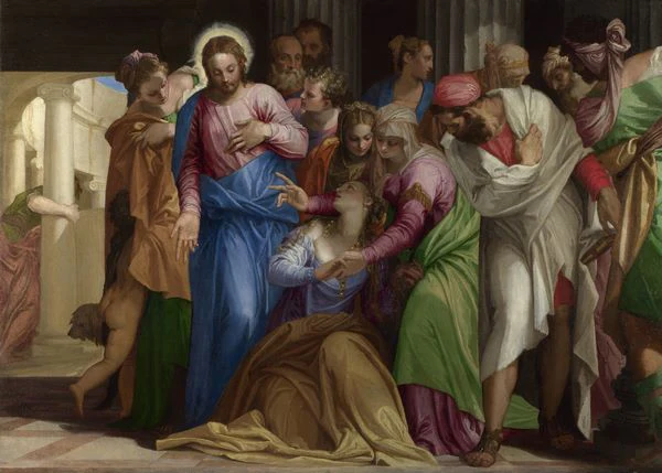 Paolo Veronese, Christ addressing a Kneeling Woman