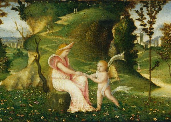 Giorgio Barbarelli Da Castelfranco, Circle Giorgione. Venus And Cupid In A Landscape