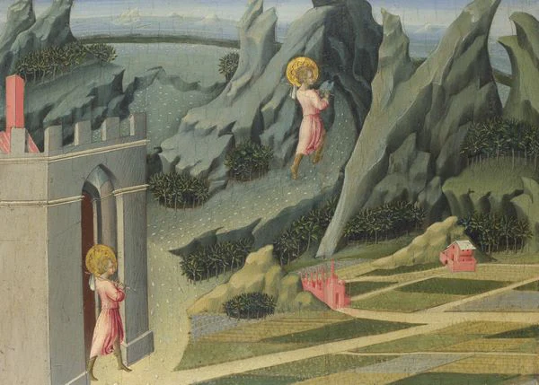 Giovanni di Paolo, Saint John the Baptist retiring to the Desert