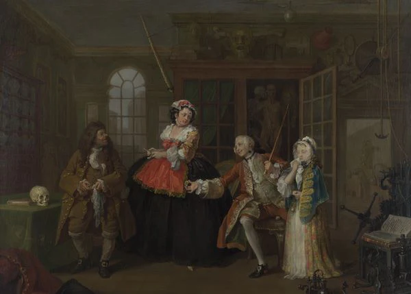 William Hogarth, Marriage A la Mode, The Inspection