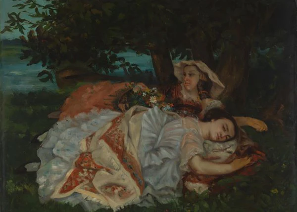 Gustave Courbet, Young Ladies on the Bank of the Seine